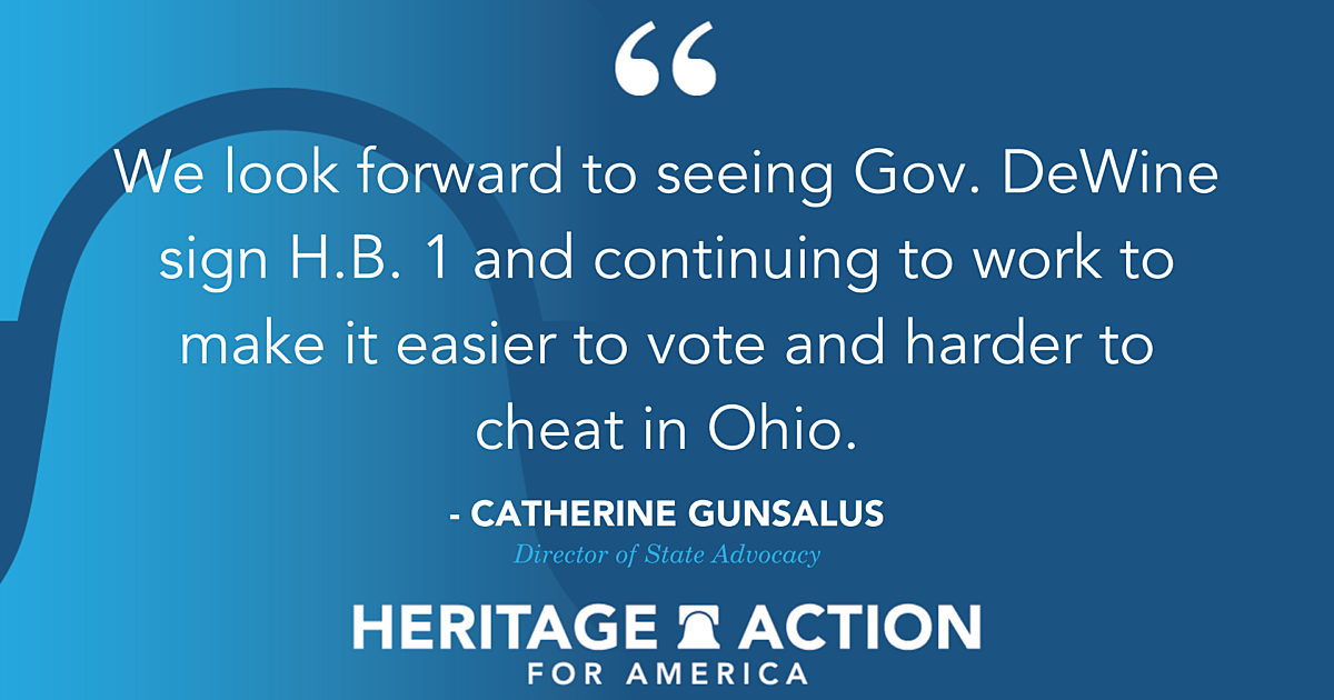 Heritage Action Applauds Ohio’s Overdue… | Heritage Action For America