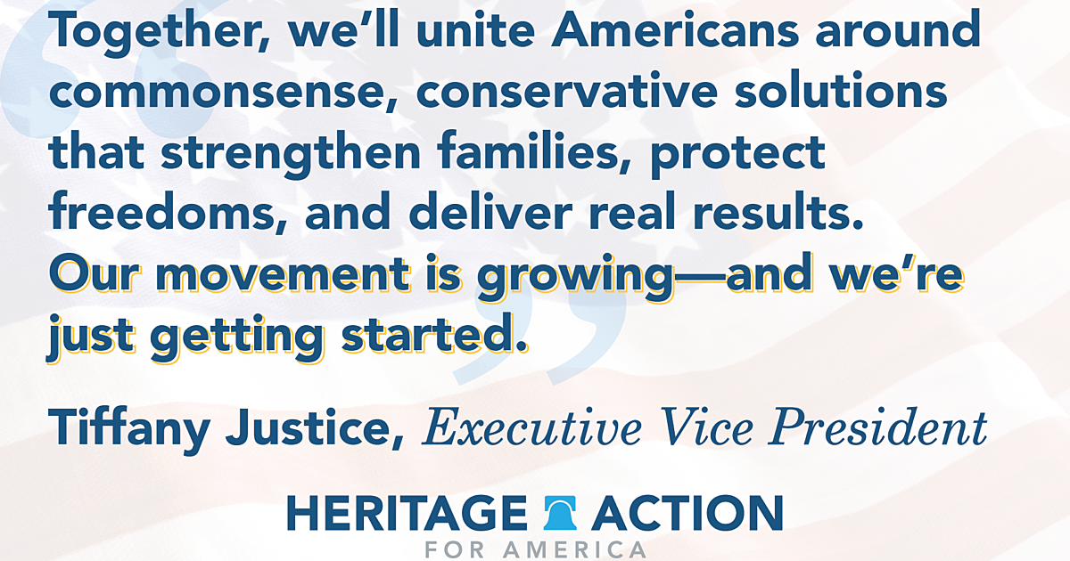 National Grassroots Leader Tiffany Justice Named… | Heritage Action